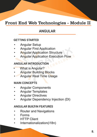 Full Stack Developer Course | Infinite Graphix Technologies | PDF