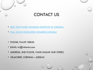 Full Stack Developer Courses in Chennai | PPTX