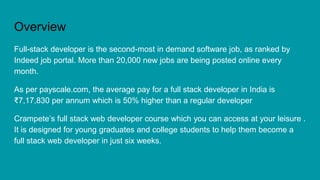 Full stack web development | PPTX