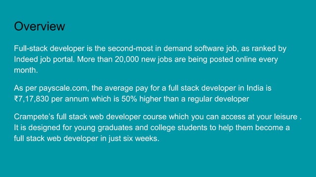 Full stack web development | PPTX