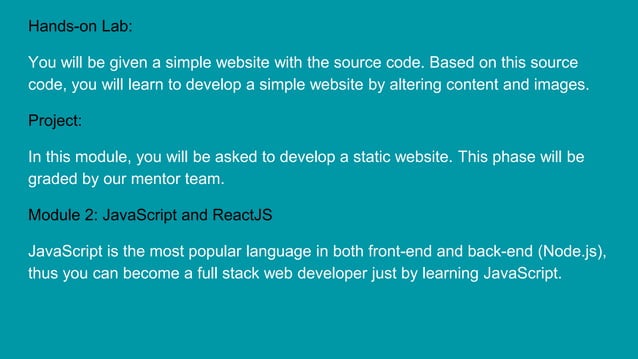 Full stack web development | PPTX