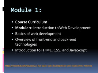 Best No 1 Full Stack Web Development Online Training. | PPT