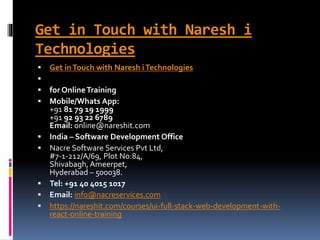 Best Full Stack Web Development Training in Hyderabad 2024. | PPT