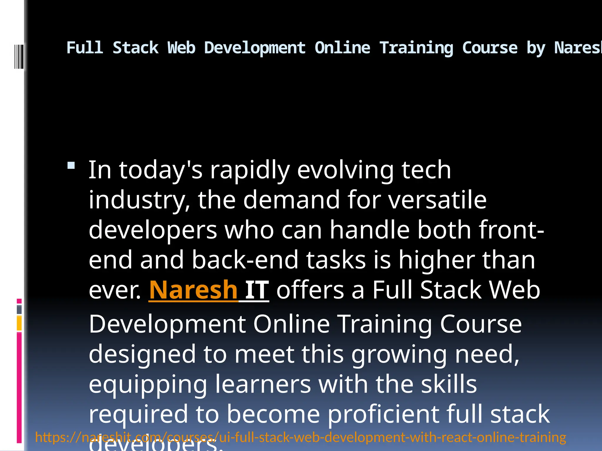 Top Full Stack Web Development Training . | PPT