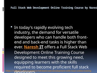 Best Full Stack Web Development Training . | PPT