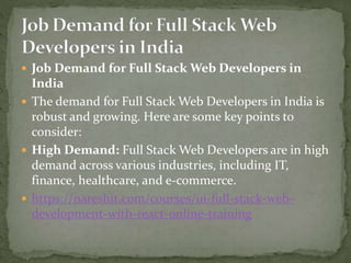 Best Full Stack Web Development Online Training - 2024. - Naresh IT | PPT