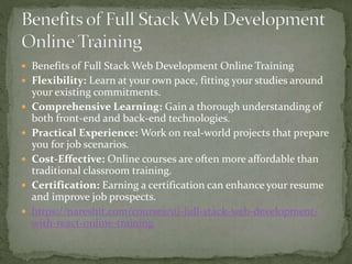 Best Full Stack Web Development Online Training - 2024. - Naresh IT | PPT