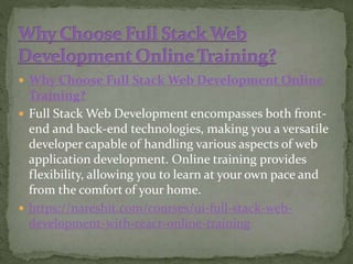 Best Full Stack Web Development Online Training - 2024. - Naresh IT | PPT
