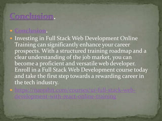 Full Stack Web Development Online Training - 2024. | PPTX