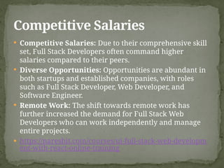 Best Full Stack Web Development Online Training - 2024. | PPT