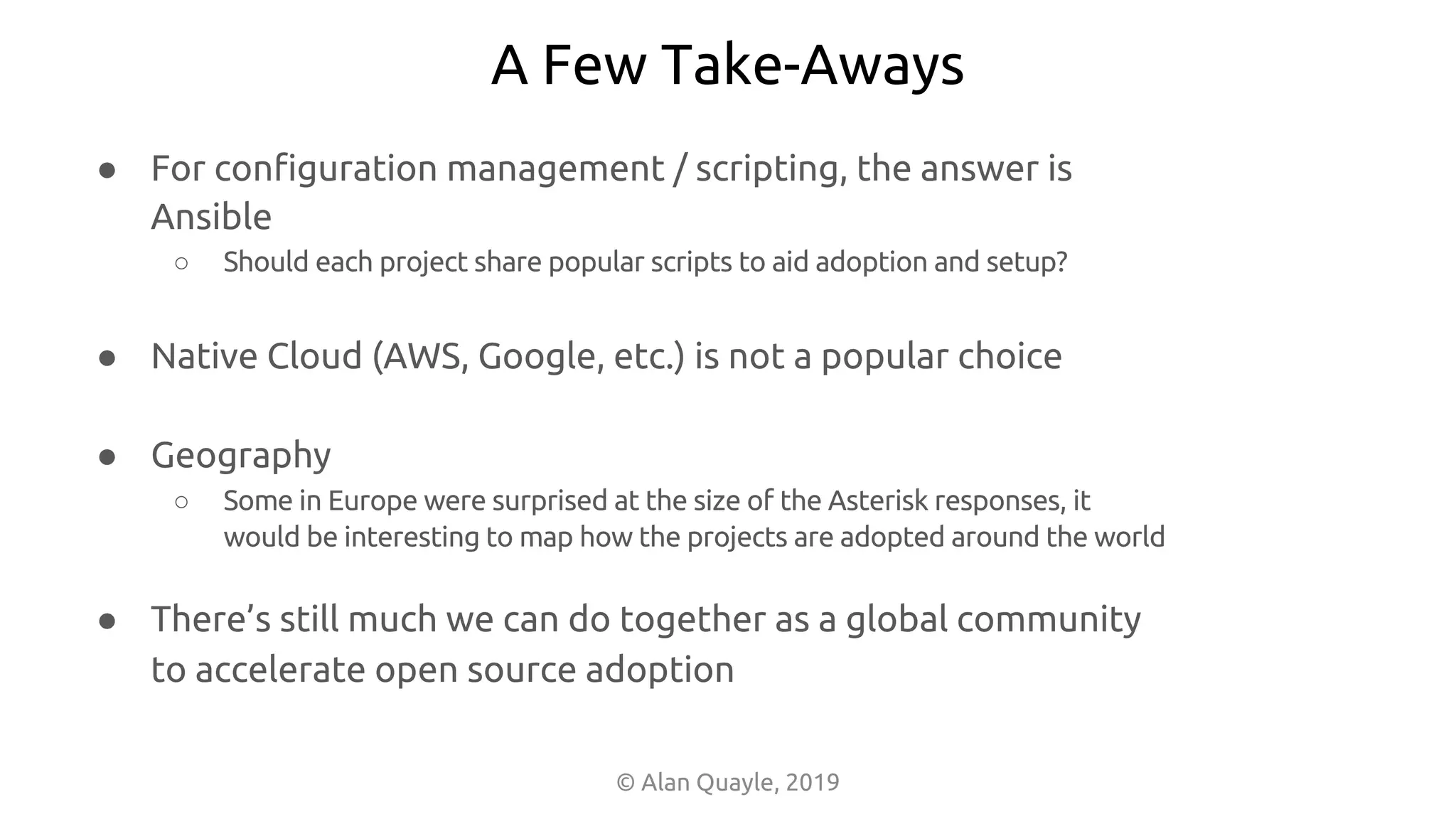 Open Source Telecom Survey 2021 Results And Discussion Alan Quayle Ppt