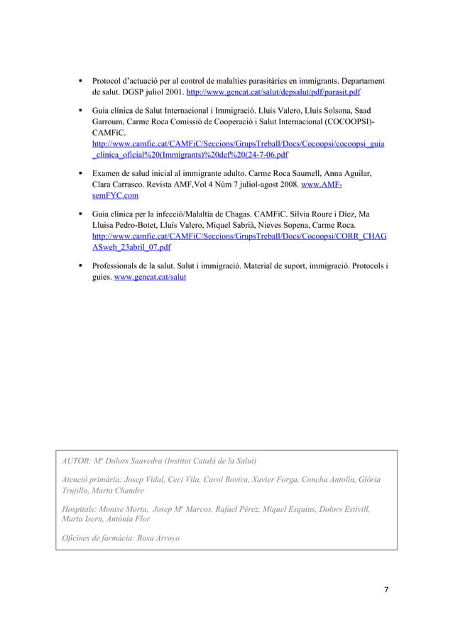 Full terapèutic protocol acollida. Grup Infeccioses Bages-Berguedà | PDF