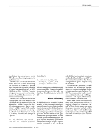 Static Detection of Application Backdoors | PDF