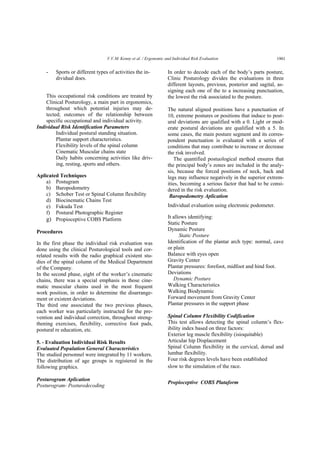 RIESGO ERGONÓMICO E INDIVIDUALES EVALUACIÓN | PDF | Physical Therapy ...