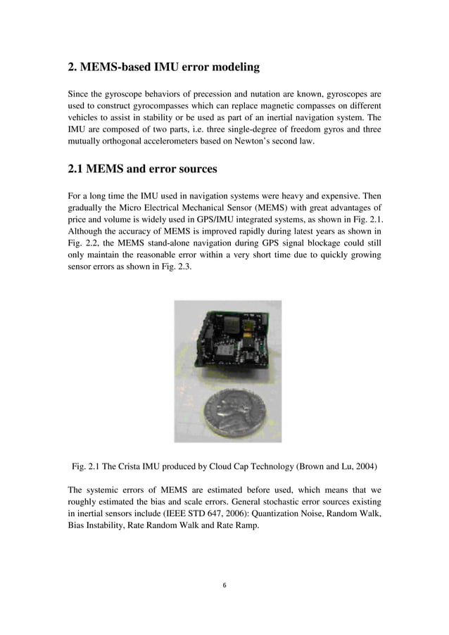 GPS/IMU Integrated System for Land Vehicle Navigation based on MEMS | PDF
