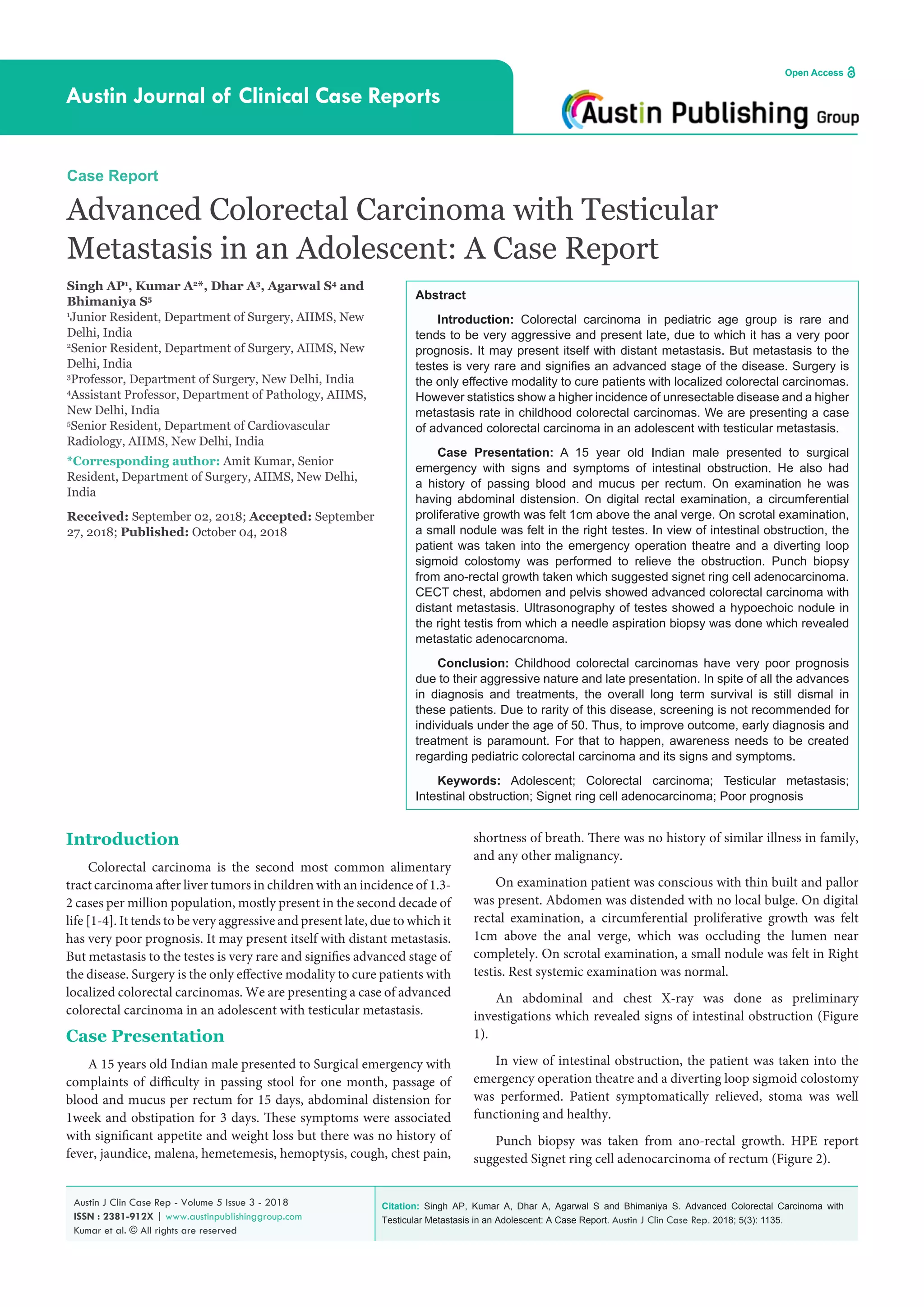 Austin Journal of Clinical Case Reports | PDF