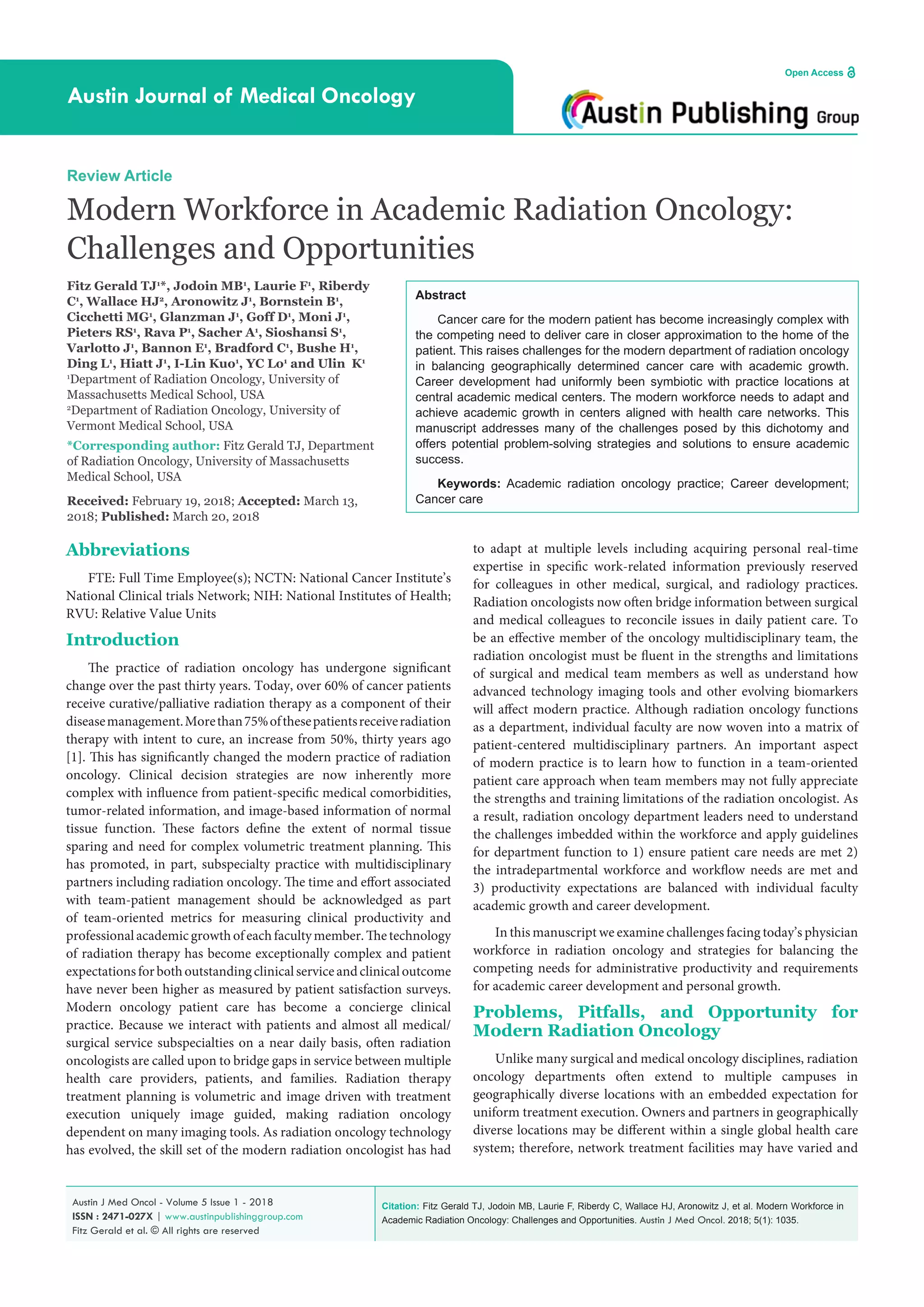 Austin Journal of Medical Oncology | PDF