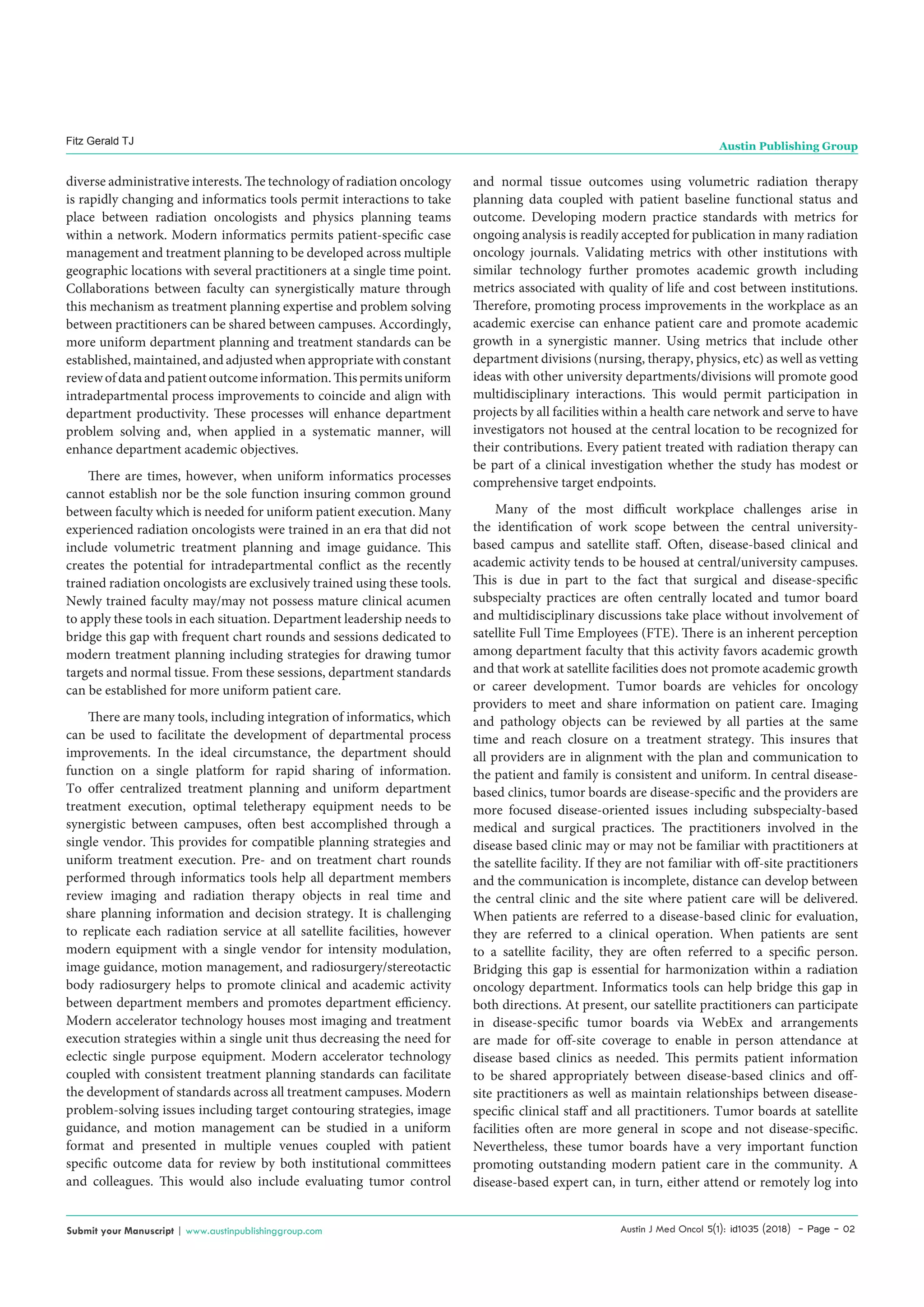 Austin Journal of Medical Oncology | PDF