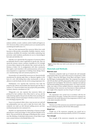 Investigation of the Mechanical Properties of Thermal Bonded Nonwoven ...