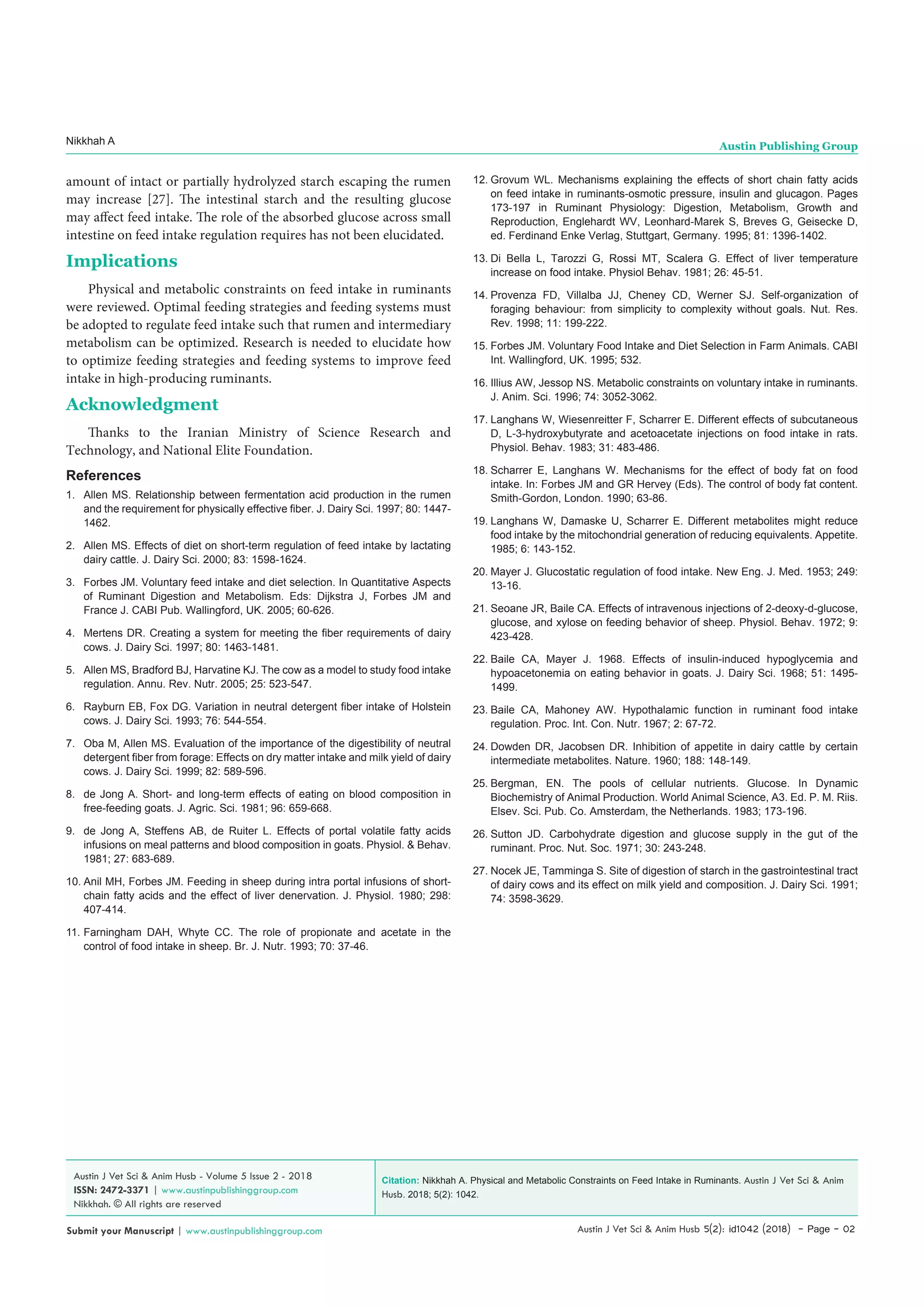 Austin Journal of Veterinary Science & Animal Husbandry | PDF