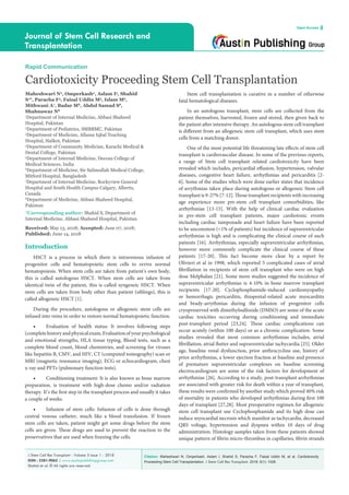 Journal of Stem Cell Research and Transplantation | PDF