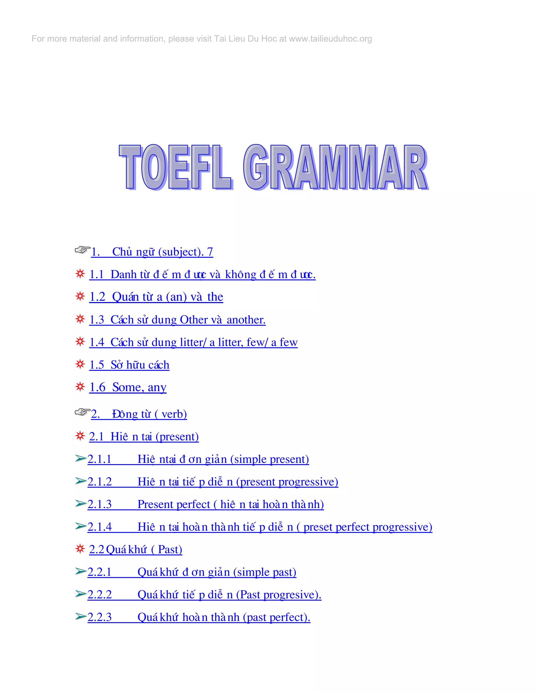Full+toefl grammar | PDF