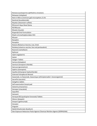 Full us fda approved drug list | PDF