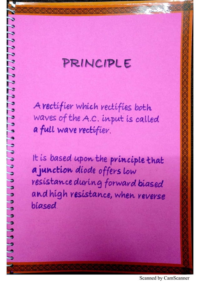 Full wave rectifier Physics Investigatory Project | PDF