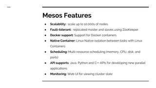 Fully fault tolerant real time data pipeline with docker and mesos | PPT