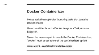 Fully fault tolerant real time data pipeline with docker and mesos | PPT