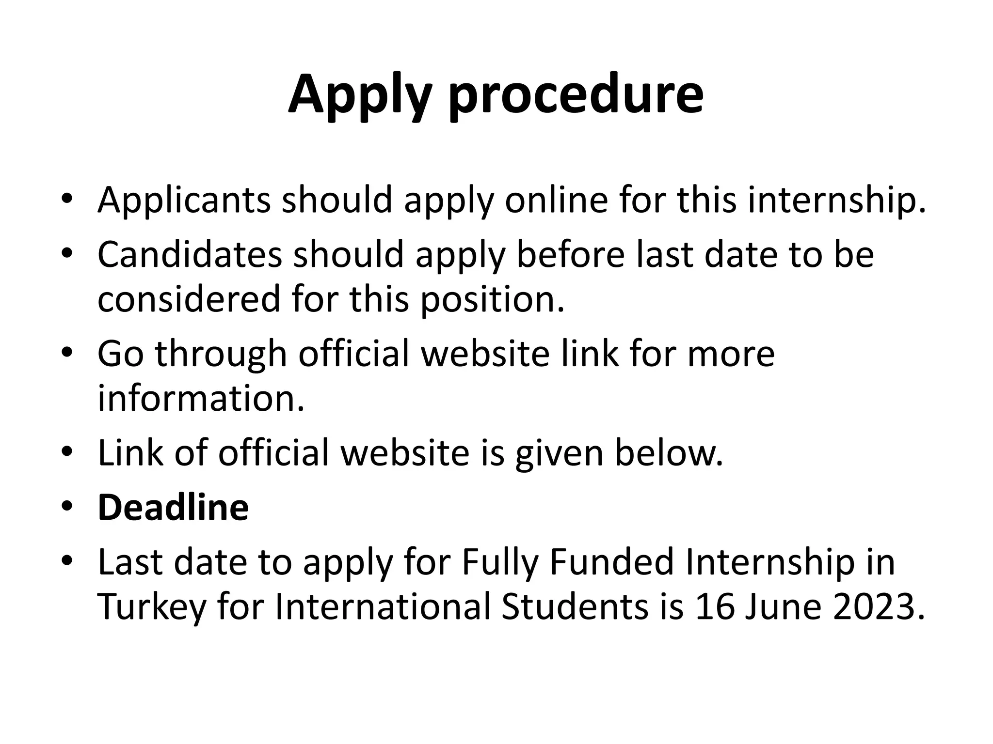 Fully Funded Internship in Turkey for International Students 2023.pptx