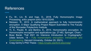 Fully Homomorphic Encryption (1).pptx | Web Development | Internet