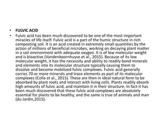 Fulvic acid as biostimulant | PPTX