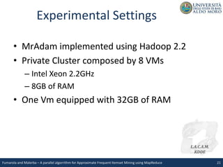 A Parallel Algorithm for Approximate Frequent Itemset Mining using MapReduce | PPT