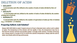 Fume cupboards & acid dilution | PPT