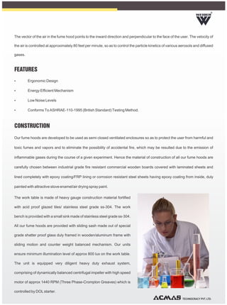 Fume Hood by ACMAS Technologies Pvt Ltd. | PDF