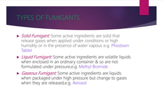 Fumigants used by BADC | PPTX | Agriculture | Industries