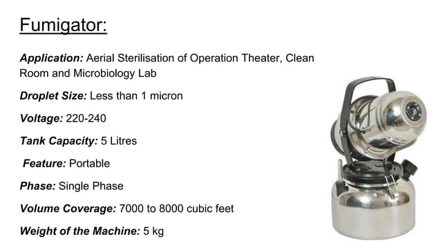 Fumigation of Operation Theartre presentation | PPT