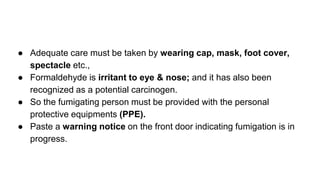 Fumigation of Operation Theartre presentation | PPTX