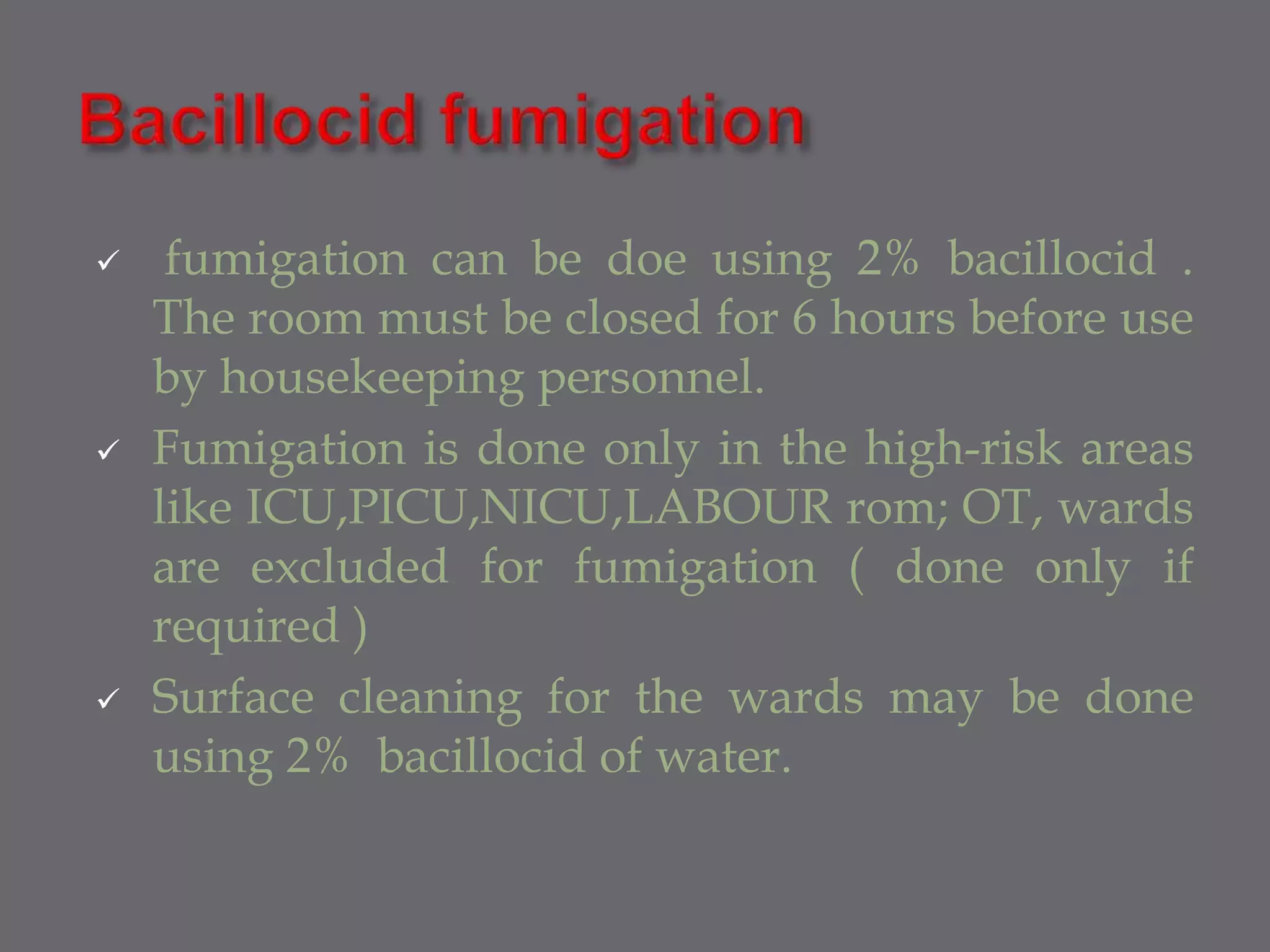 Fumigation procedure | PPTX