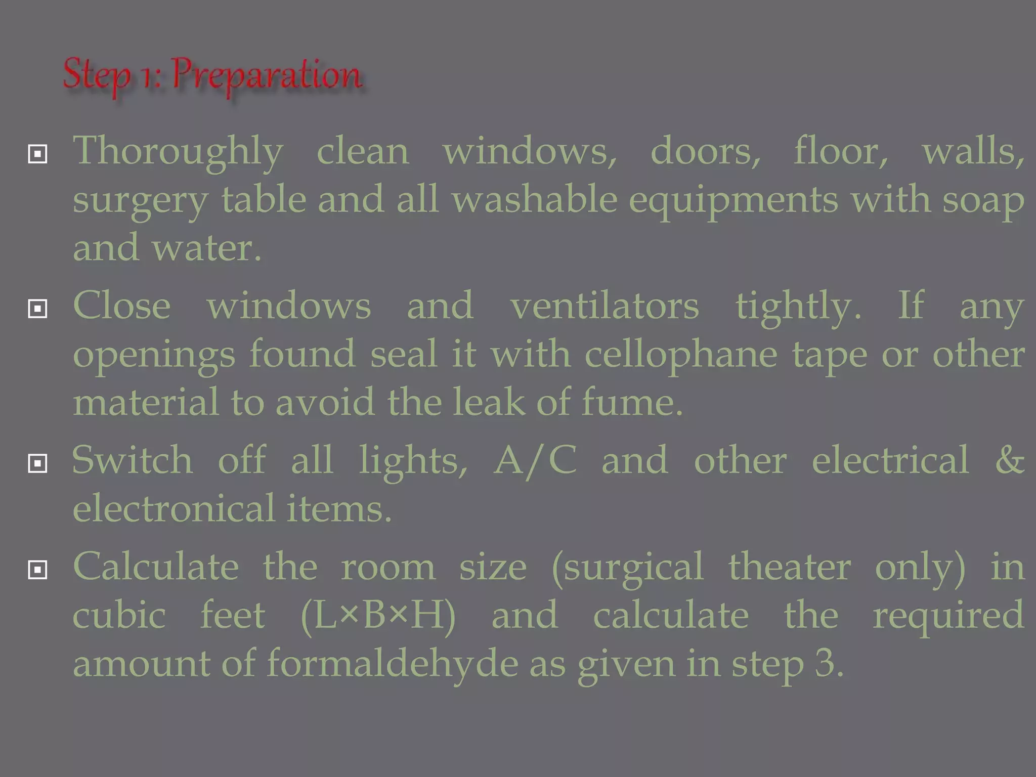 Fumigation procedure | PPTX