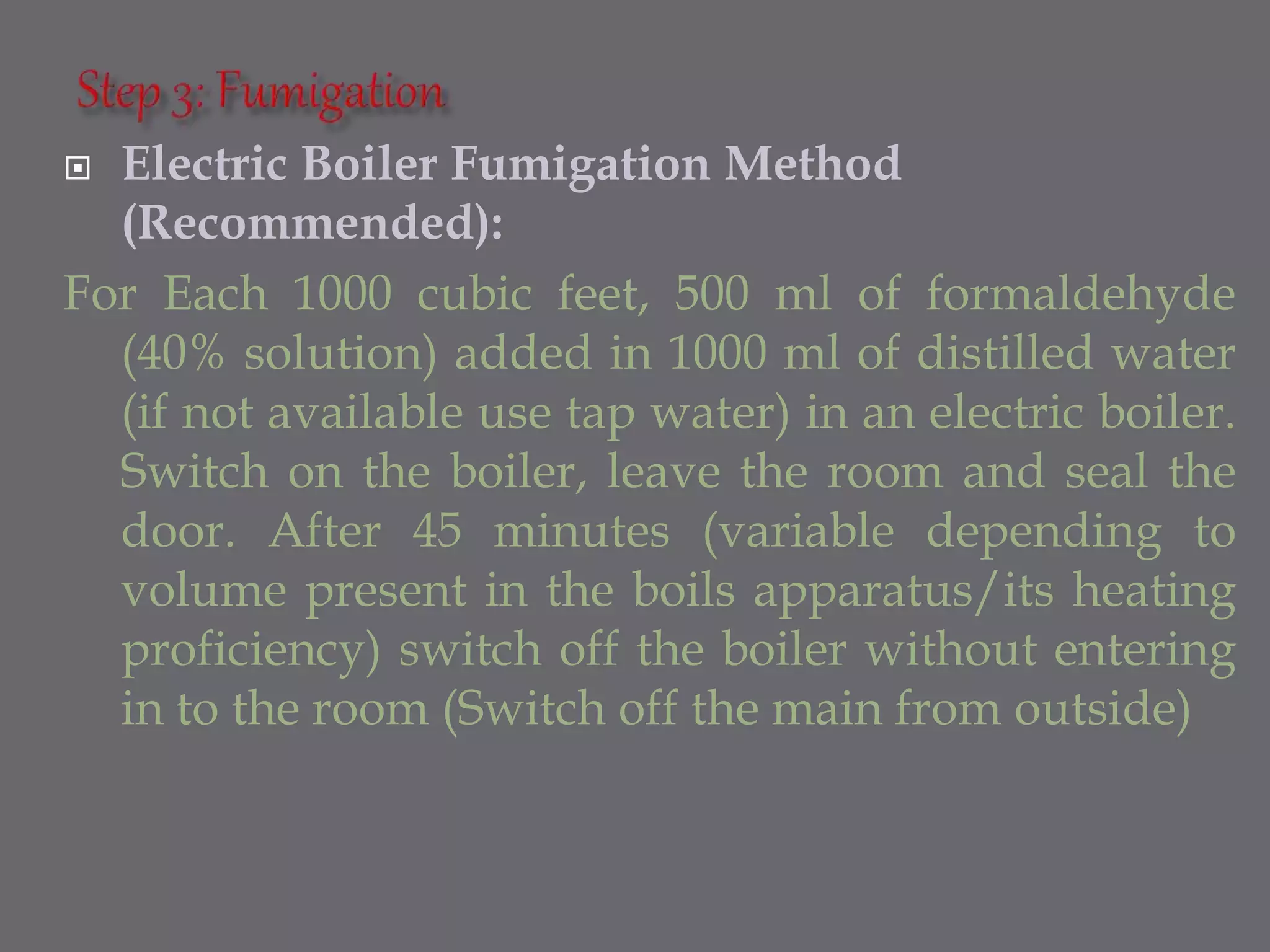 Fumigation procedure | PPTX
