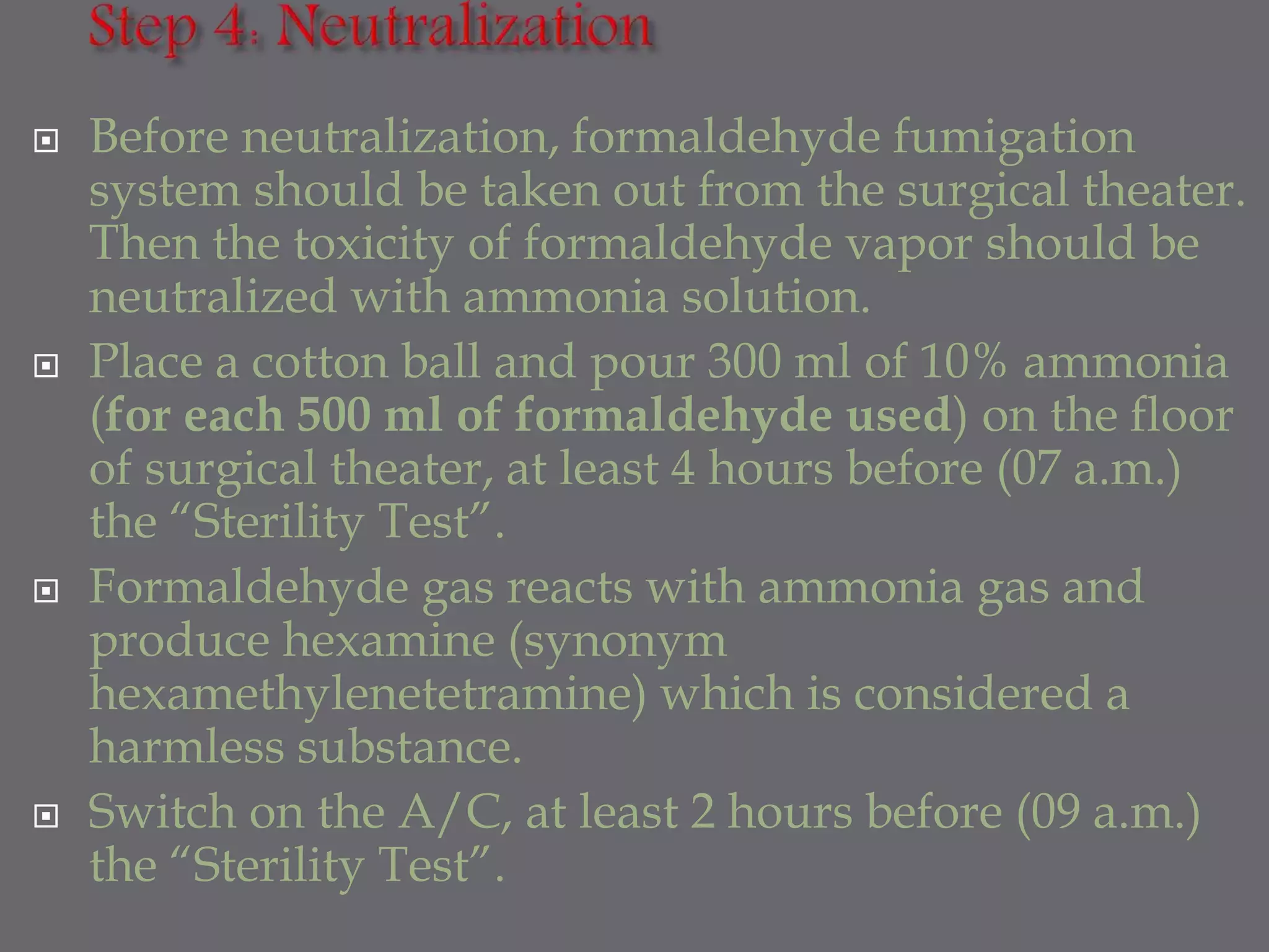 Fumigation procedure | PPTX