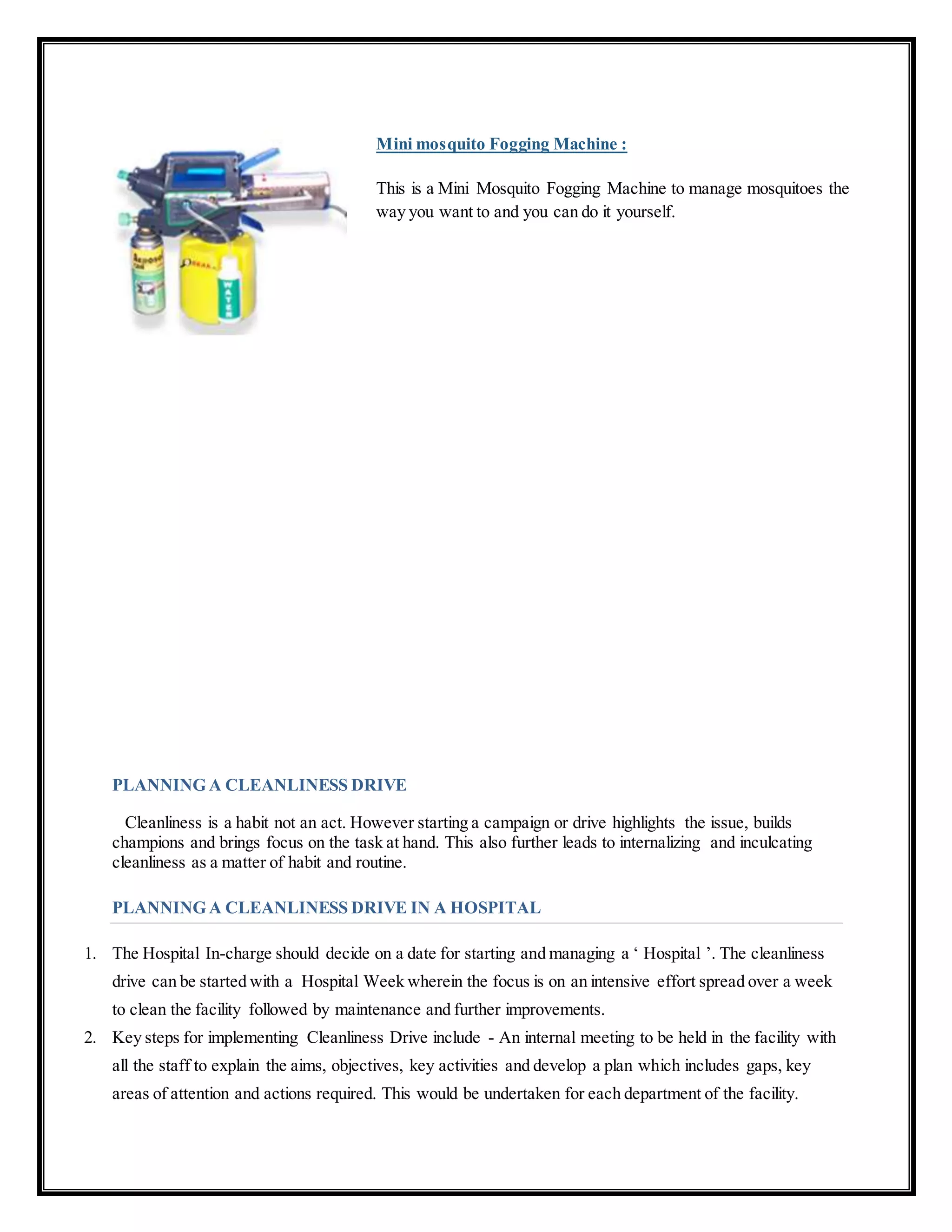 Fumigation process and hospital infection control | DOCX