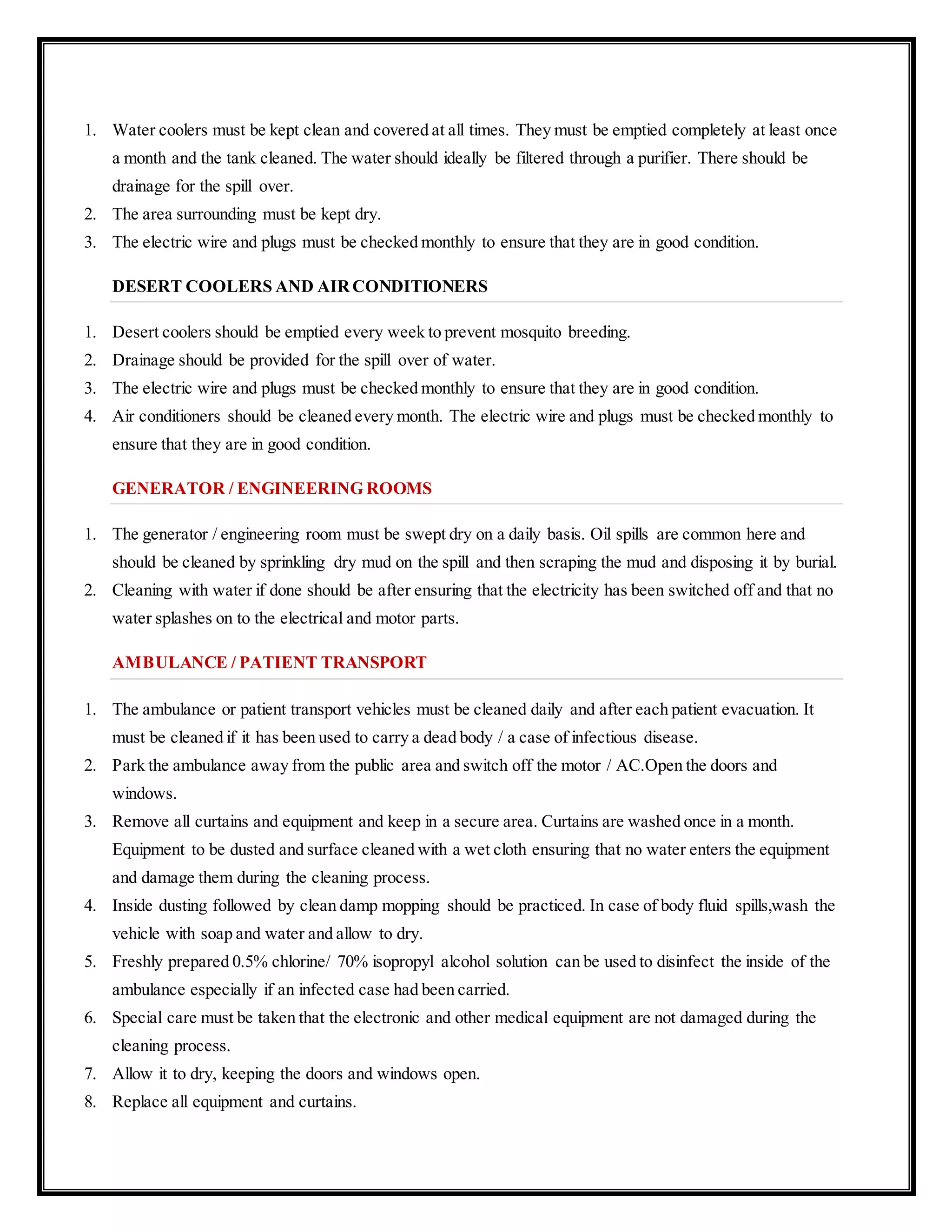 Fumigation process and hospital infection control | DOCX