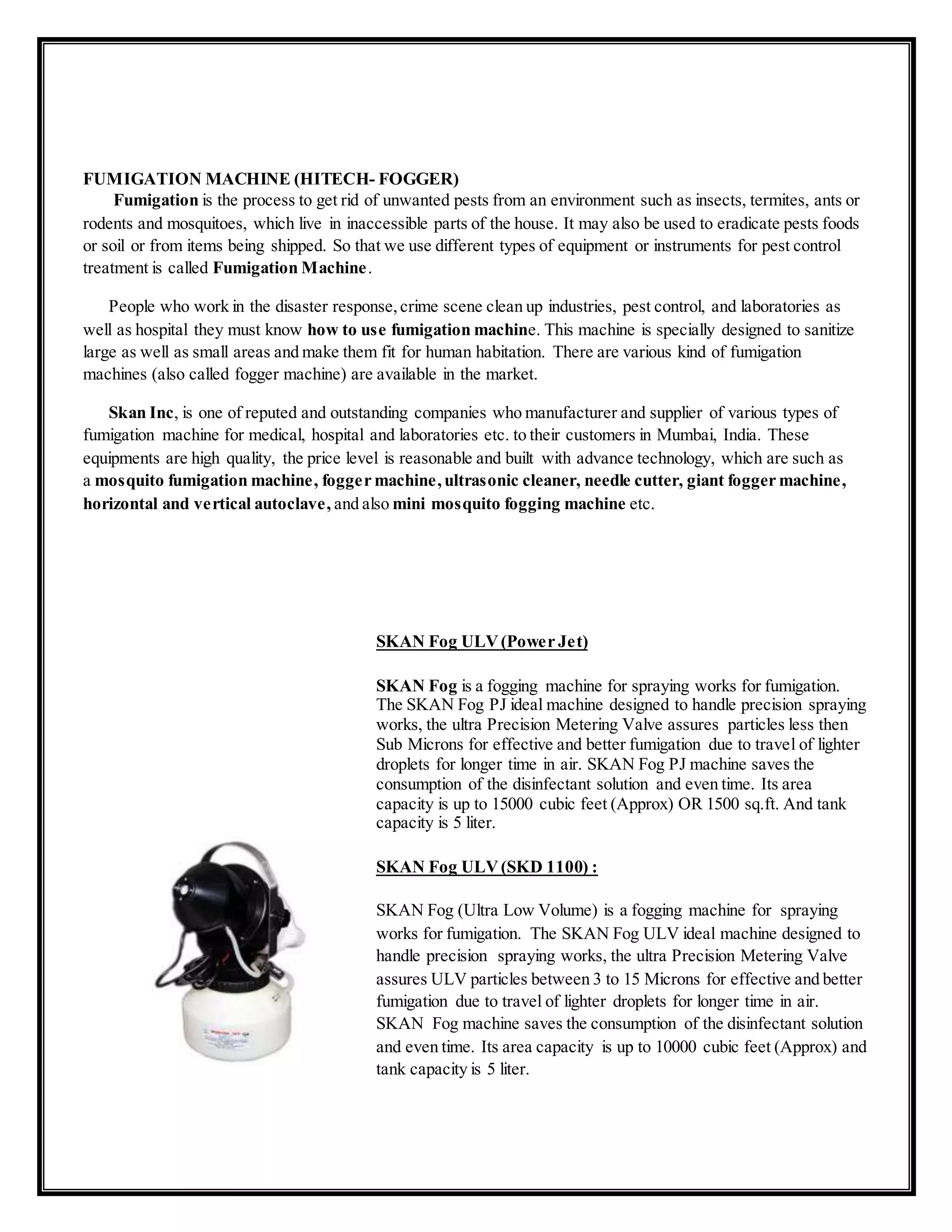 Fumigation process and hospital infection control | DOCX