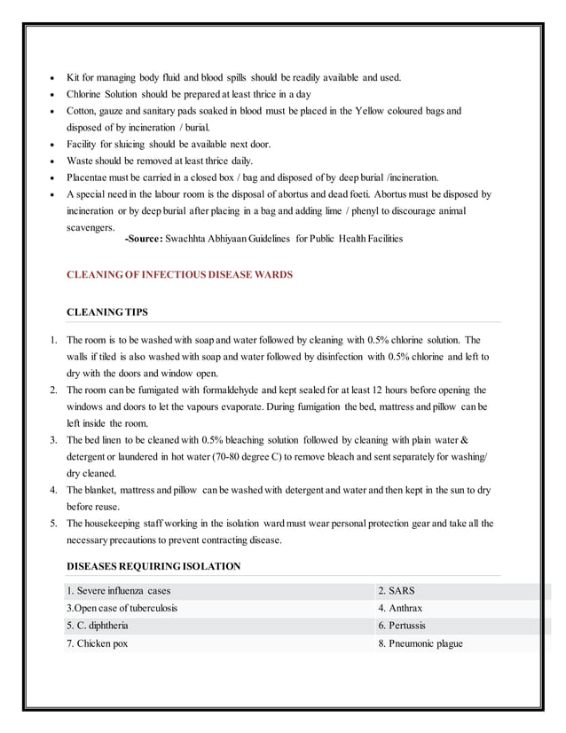 Fumigation process and hospital infection control | DOCX