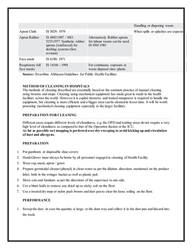 Fumigation process and hospital infection control | DOCX