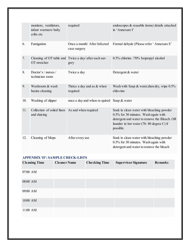 Fumigation process and hospital infection control | DOCX