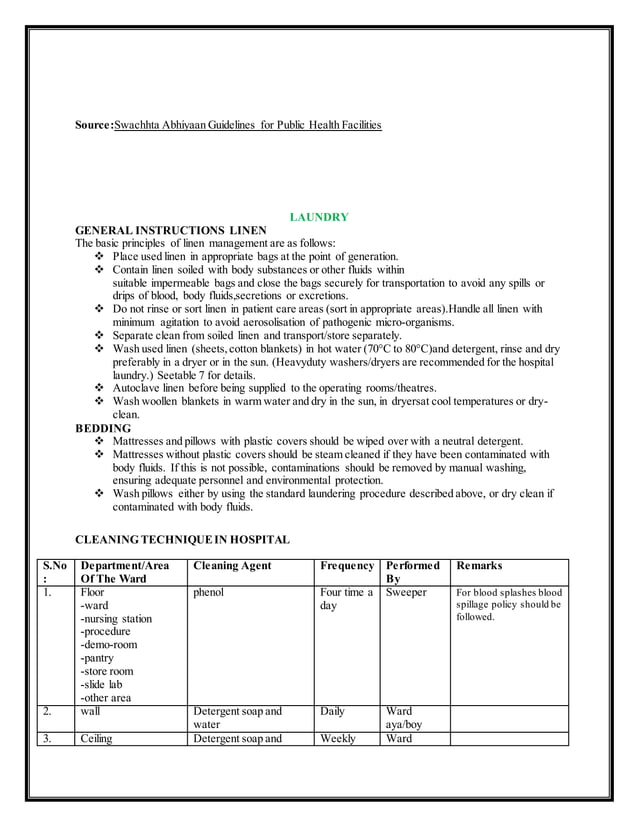 Fumigation process and hospital infection control | DOCX